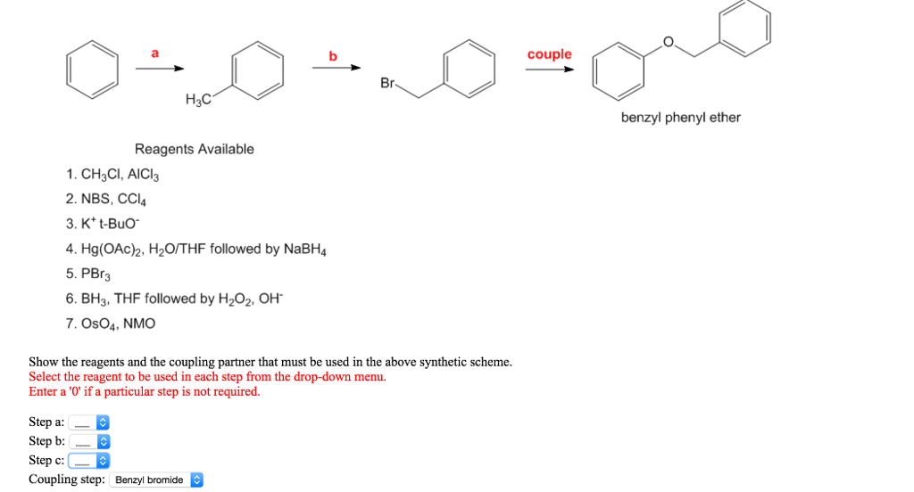 Solved Show the reagents and the coupling partner that | Chegg.com