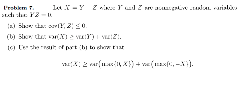Solved Let X - Y - Z where Y and Z are nonnegative random | Chegg.com
