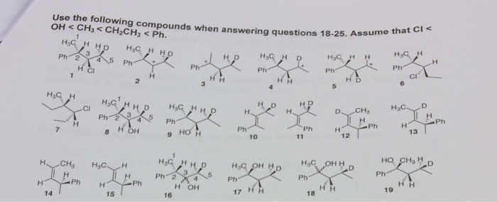 Solved Use the following compounds when answering questions | Chegg.com