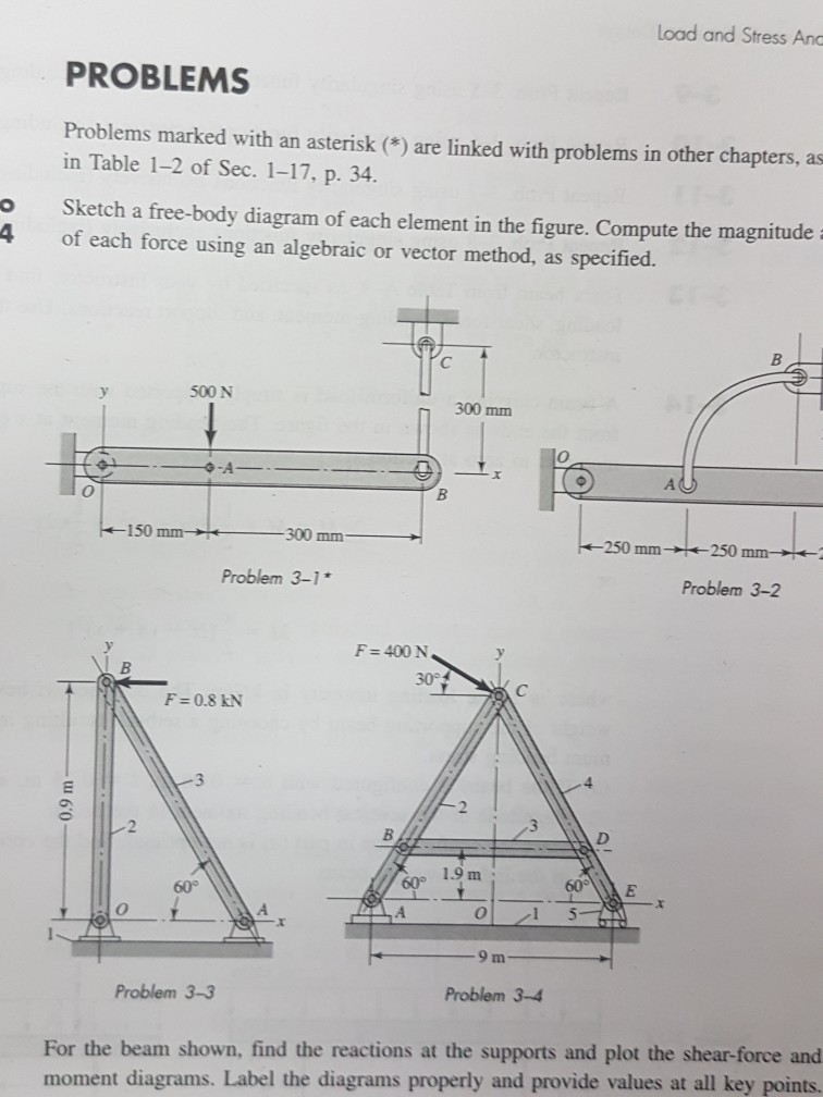 Solved Load and Stress Anc PROBLEMS Problems marked with an | Chegg.com