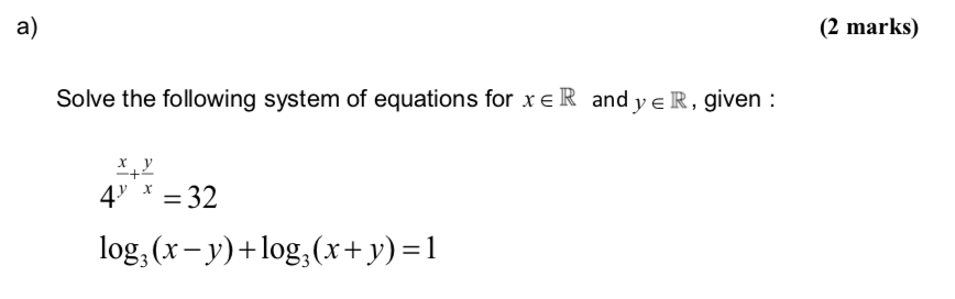 Solved a) (2 marks) Solve the following system of equations | Chegg.com