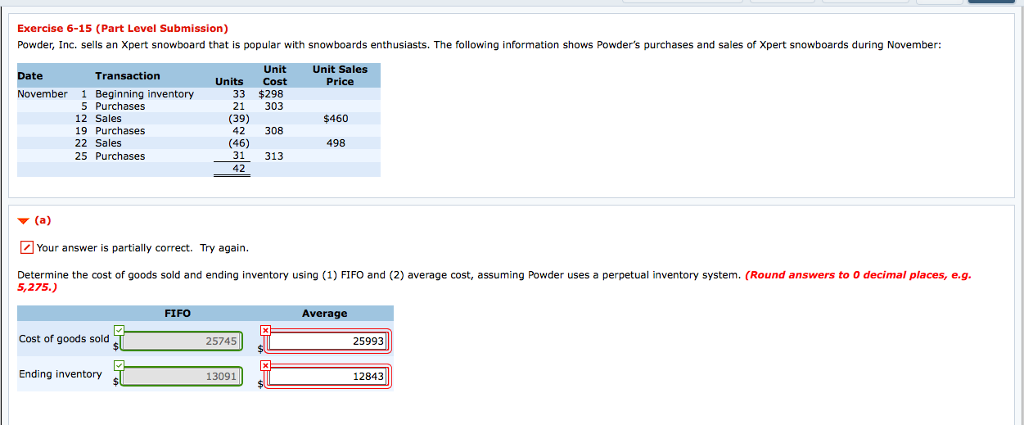 Solved Exercise 6-15 (Part Level Submission) Powder, Inc. | Chegg.com