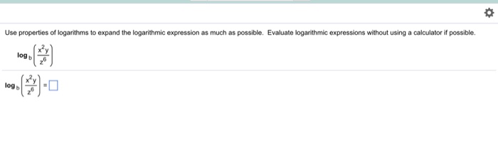 Solved Use properties of logarithms to expand the | Chegg.com