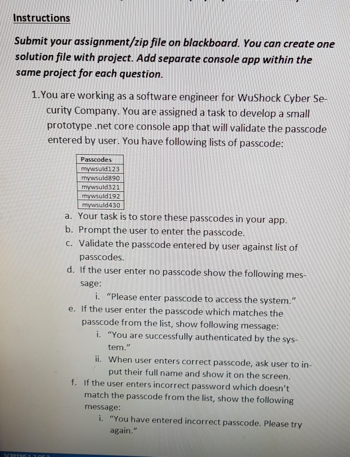 Solved Instructions Submit your assignment/zip file on | Chegg.com