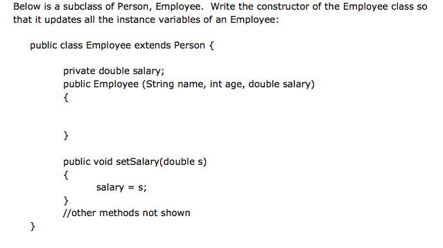 Solved 15. Consider this version of the Person class below. | Chegg.com