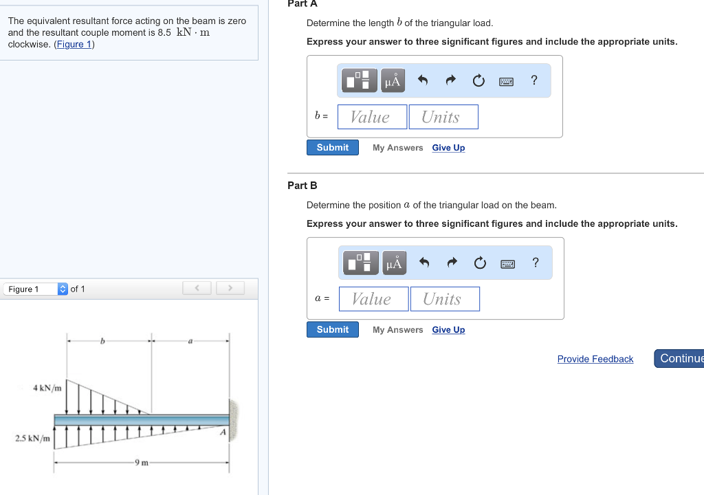 Solved: The Equivalent Resultant Force Acting On The Beam ... | Chegg.com