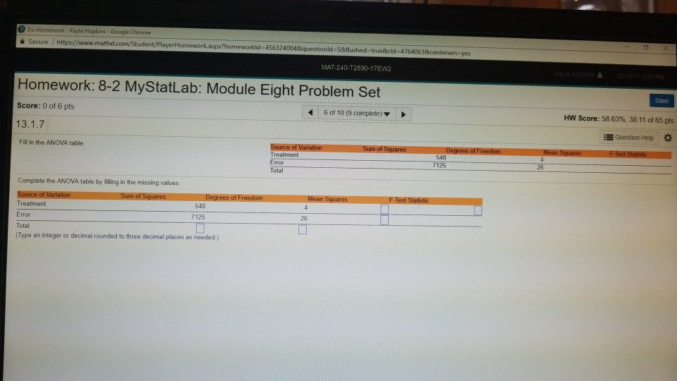Solved Do Homework - Kayla Hopkins -Google Chrome 을 Secure ! | Chegg.com