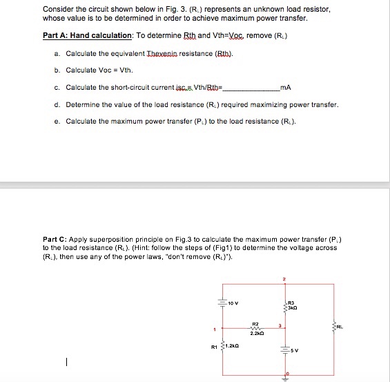 Solved Consider the circuit shown below in Fig. 3. (RL) | Chegg.com