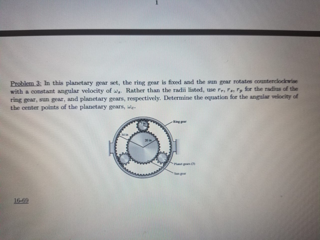 Solved In this planetary gear set, the ring and the sun gear | Chegg.com