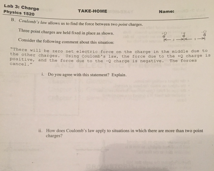 Solved Coulombs Law Allows Us To Find The Force Between Two 