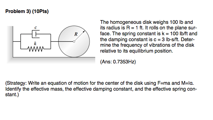 Solved The homogeneous disk weighs 100 lb and its radius is | Chegg.com