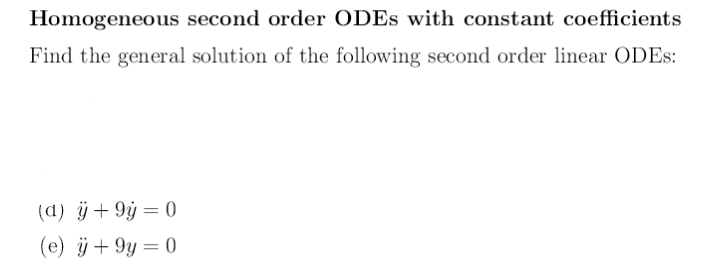 Solved Differential Equations-Find the general solution for | Chegg.com