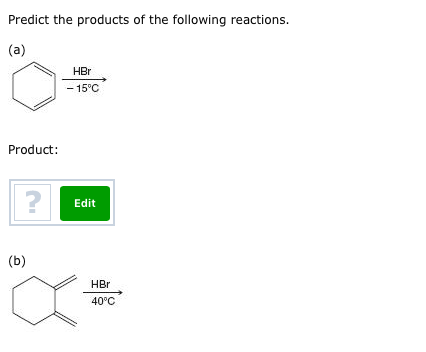 Solved Predict the products of the following reactions. HBr | Chegg.com