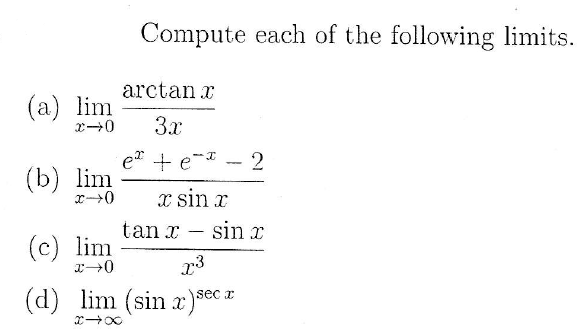 Solved Compute each of the following limits. (a) lim x right | Chegg.com