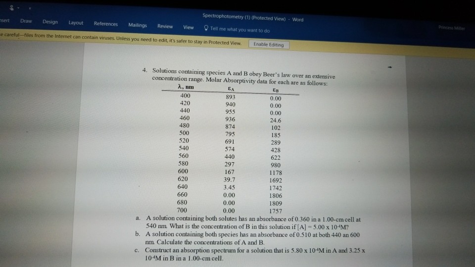Solved (1) (Protected View) Word ert Draw Design Layout | Chegg.com
