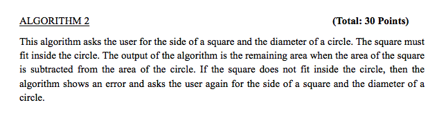 Solved For each of the following algorithms, draw a | Chegg.com