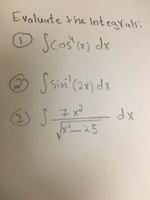 Solved Evaluate the integrals: Integral cos ^4 (x)dx | Chegg.com