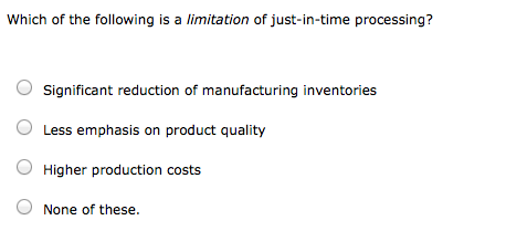 Solved Which or the following is a limitation of | Chegg.com
