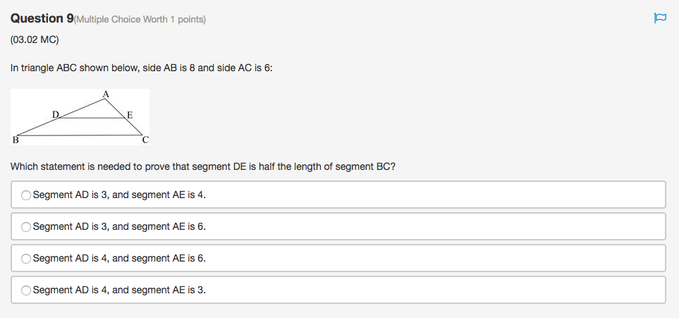 Solved In triangle ABC shown below, side AB is 8 and side AC | Chegg.com