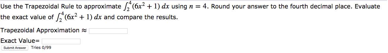 Solved Use the Trapezoidal Rule to | Chegg.com
