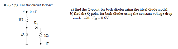 Solved For the circuit below. find the Q-point for both | Chegg.com