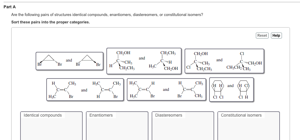 Solved Are the following pairs of structures identical | Chegg.com