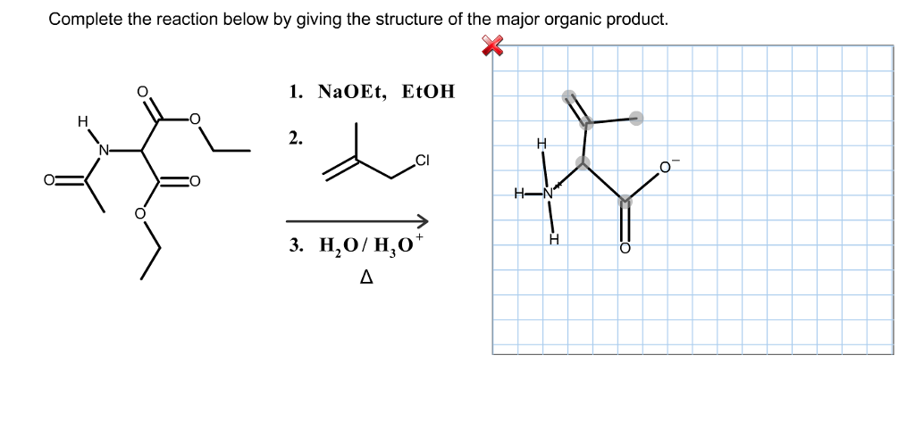 Solved Complete the reaction below by giving the structure | Chegg.com