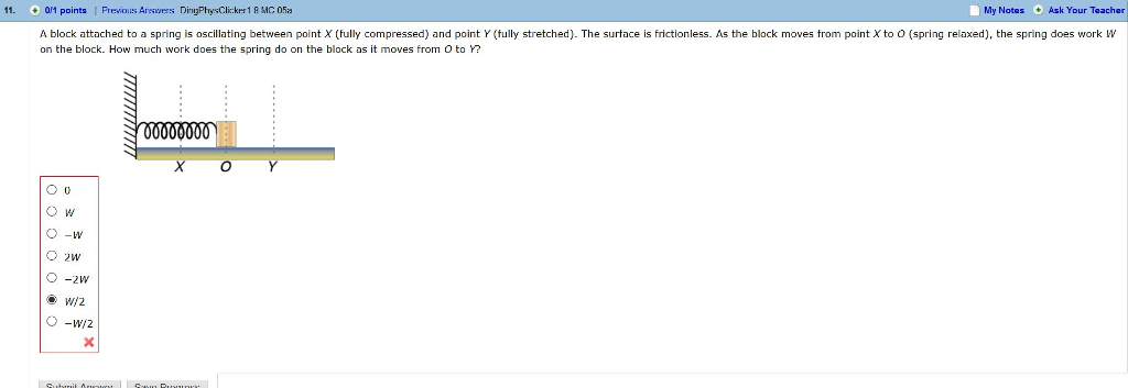 Solved A block attached to a spring is oscillating between | Chegg.com