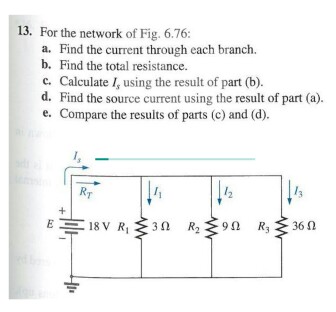 Solved For the network of Fig. 6.76: Find the current | Chegg.com