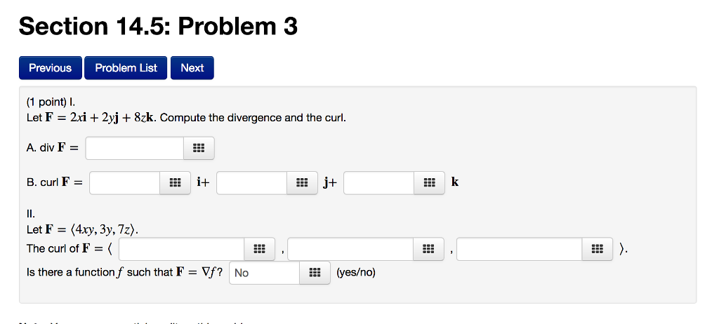 Solved Section 14.5: Problem 3 Previous Problem List Next (1 | Chegg.com