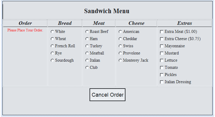 Sandwich Menu Bread Meat Roast BeefAmerican Ham Urder | Chegg.com