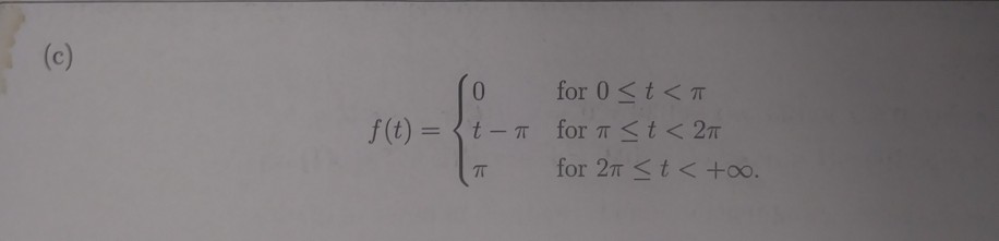 Solved Given A 0 Define The Shifted Unit Step Function As