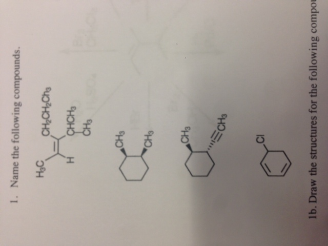 Solved Draw The Structures For The Following Compound