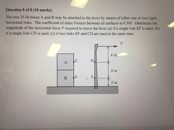 Solved The two 35-lb boxes A and B may be attached to the | Chegg.com