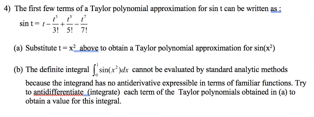 Solved 4) The first few terms of a Taylor polynomial | Chegg.com