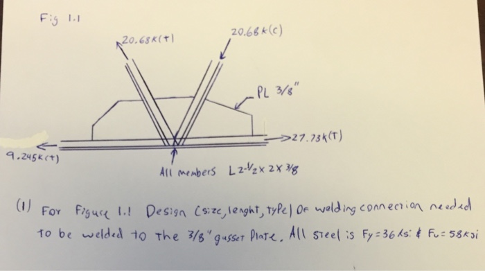 Solved Design (size, length, type) of welding connection | Chegg.com