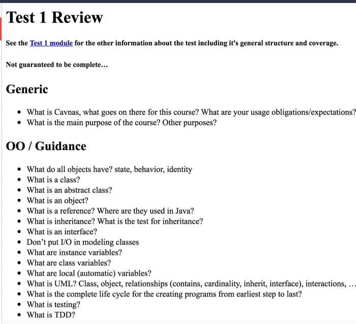 Solved Java test review help | Chegg.com