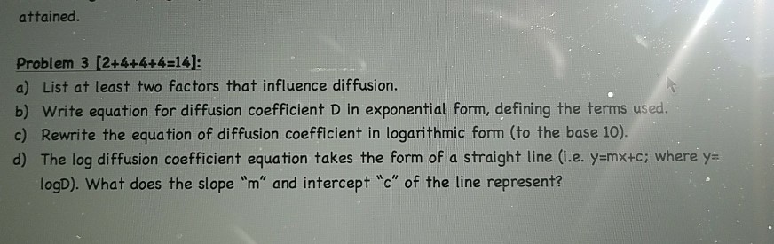 Solved attained Problem 3 [2+4+4+4=14]: a) List at least two | Chegg.com