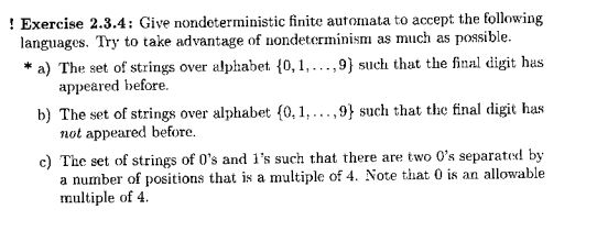 Solved ! Exercise 2.3.4: Give nondeterministic finite | Chegg.com