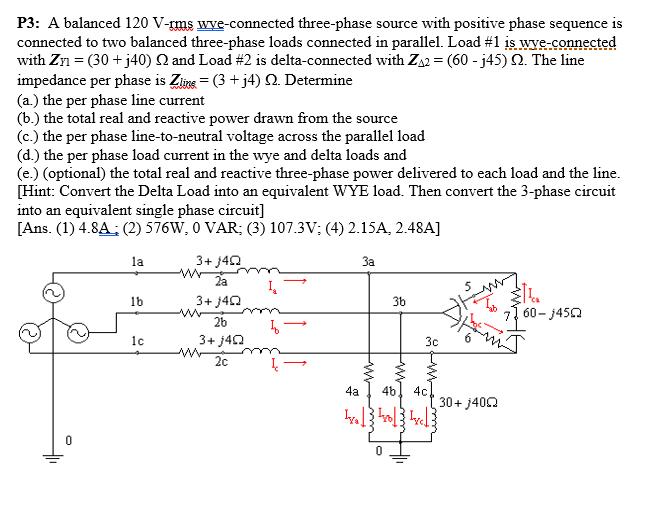 Solved A balanced 120 V-rms wye-connected three-phase source | Chegg.com Solved A balanced 120 V-rms wye-connected three-phase source | Chegg.com