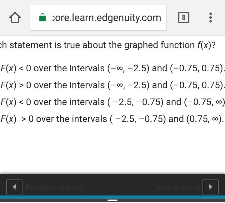 Δ ore.learn.edgenuity.com € h statement is true about | Chegg.com
