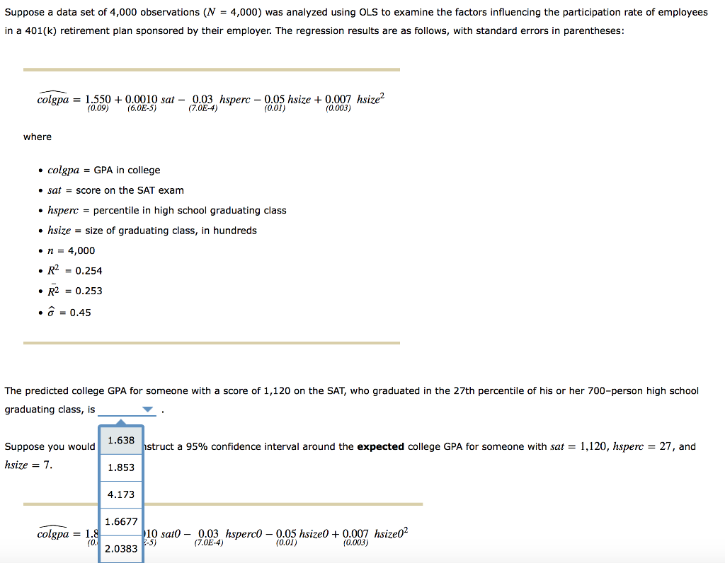 Suppose a data set of 4,000 observations (N = 4,000) | Chegg.com