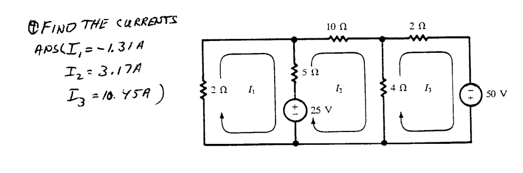 Solved Find the currents. (answers given, just don't know | Chegg.com