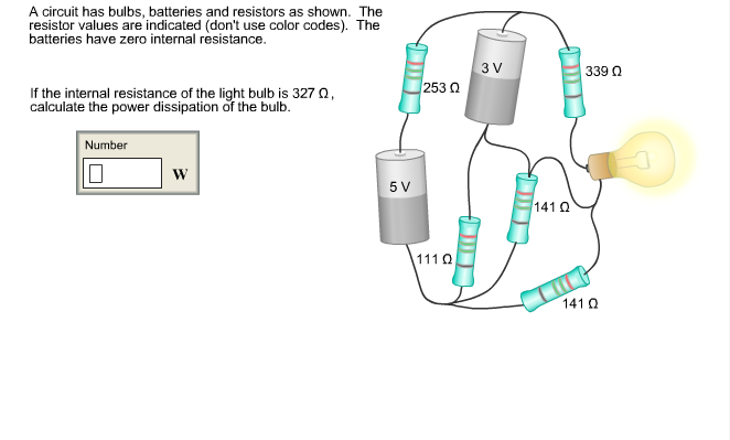 Solved A circuit has bulbs, batteries and resistors as | Chegg.com