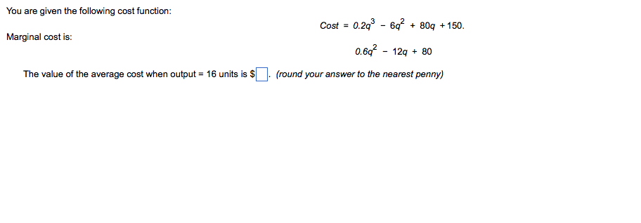 Solved You are given the following cost function: Cos t = | Chegg.com
