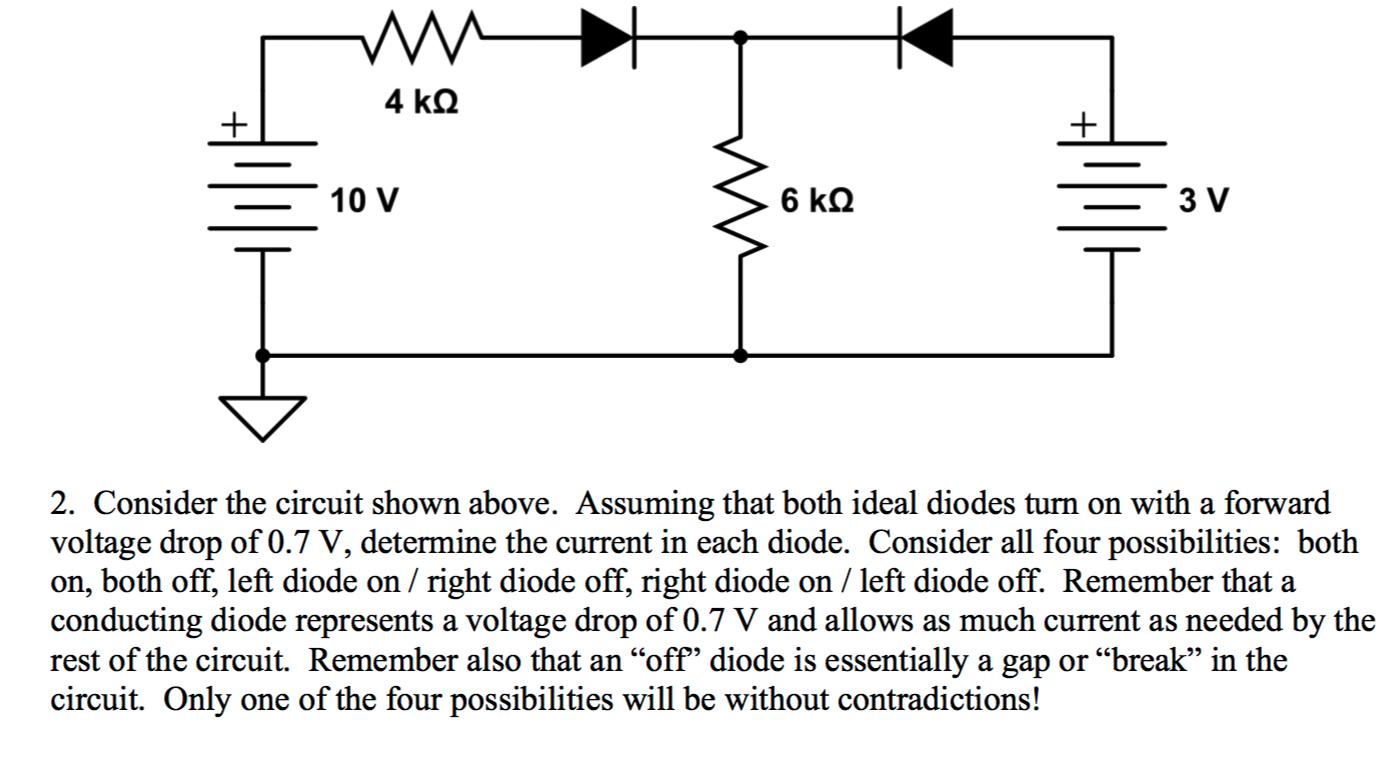 Solved Consider the circuit shown above. Assuming that | Chegg.com