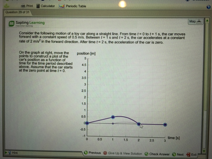 Solved Consider the following motion of a toy car along | Chegg.com