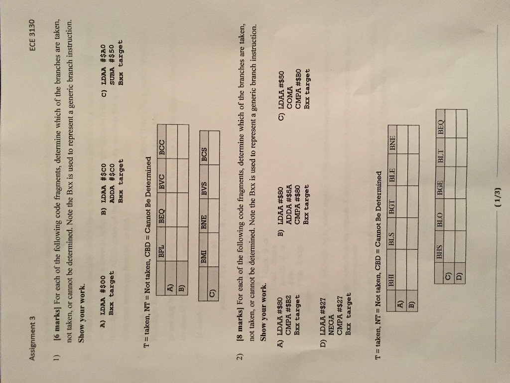For each of the following code fragments, determine | Chegg.com