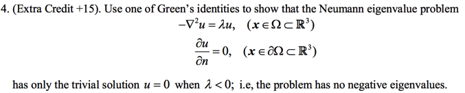Solved Use one of Green's identities to show that the | Chegg.com