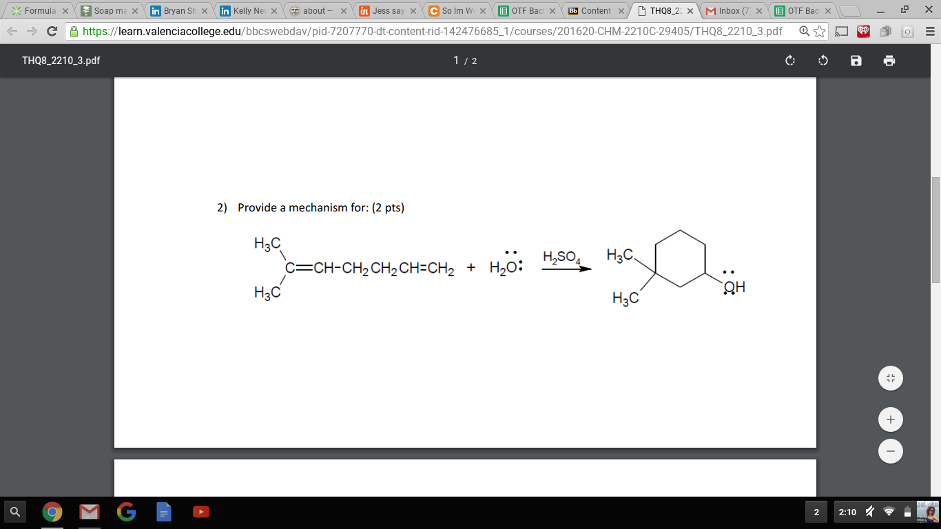 Solved So im working on my Organic Chem practice problems | Chegg.com